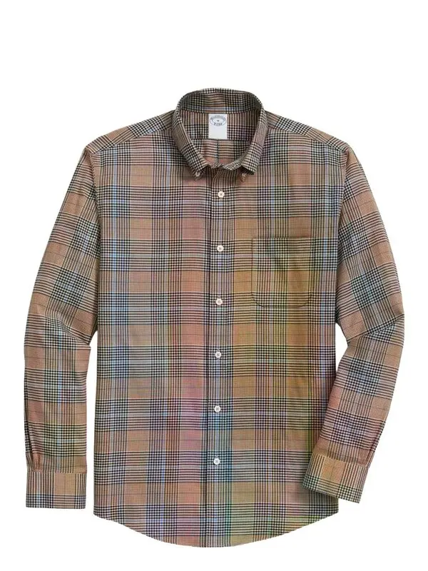 Brooks Brothers Plaid-patterned Button-down Collar Shirt - Brown