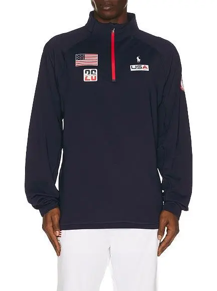 Polo Ralph Lauren Winter Olympics Quarter Zip Pullover - Refined Navy