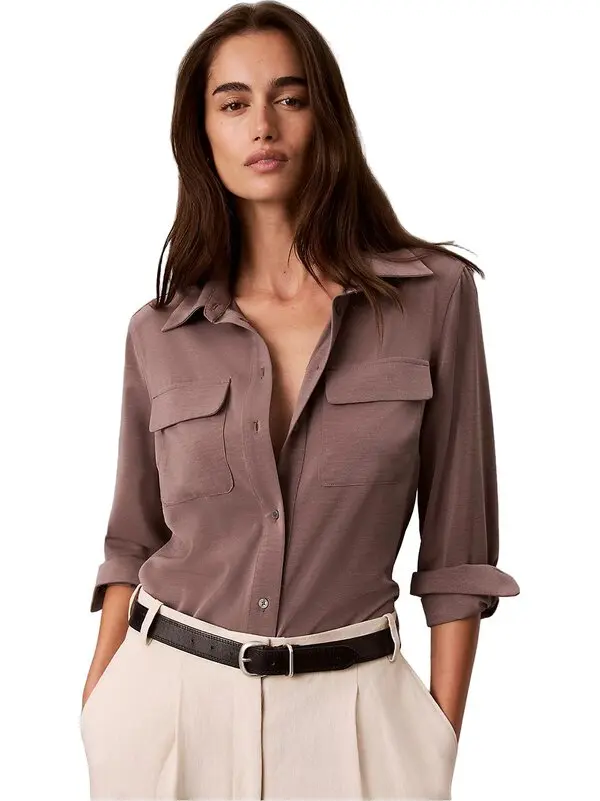 Calvin Klein Utility Classic Button-down Shirt - Iron