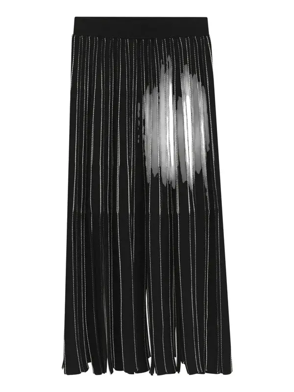 BOSS Knitted Fringe Skirt - Patterned