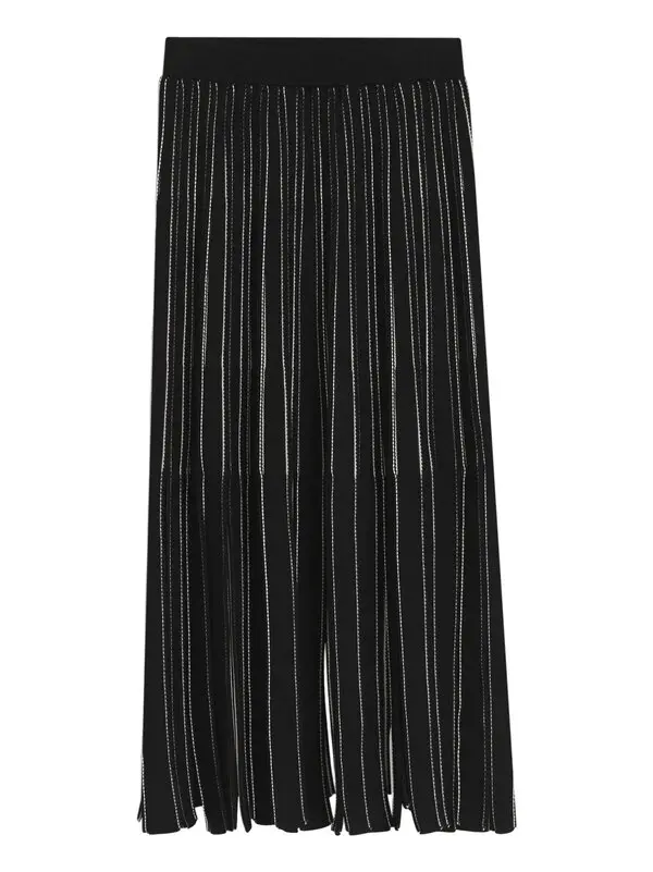 BOSS Knitted Fringe Skirt - Patterned