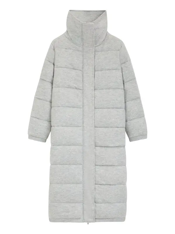 BOSS Padded Coat In Virgin Wool And Cashmere - Light Grey