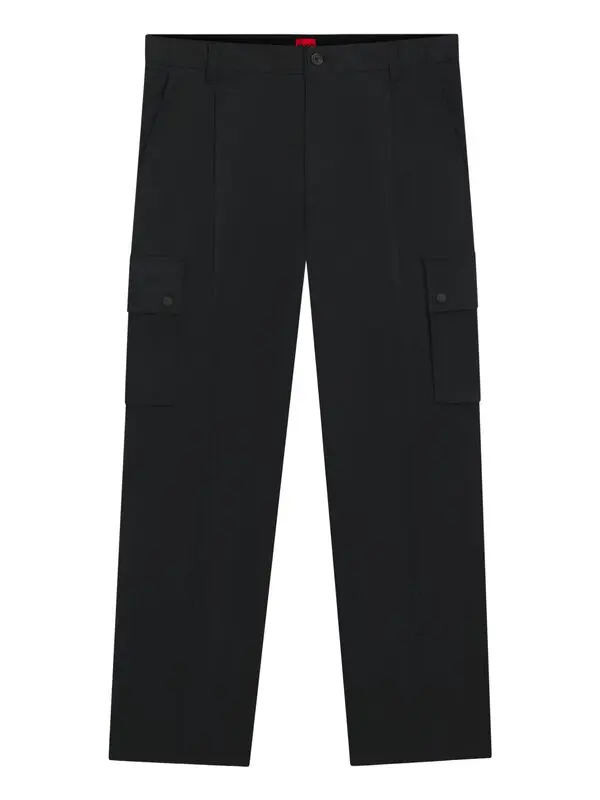 Hugo Relaxed-fit Cargo Trousers - Black