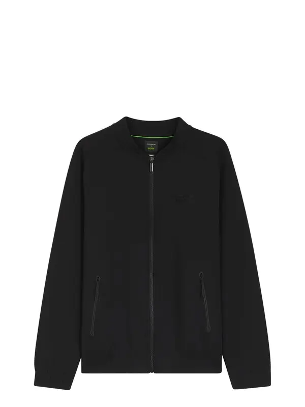 BOSS Porsche X Zip-up Sweatshirt With Embossed Branding - Black