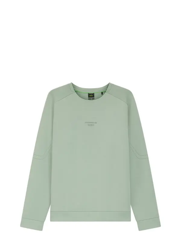 BOSS Porsche X Sweatshirt With Reflective Logo - Light Green