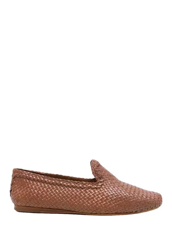 Dragon Diffusion Woven Loafers - Brown