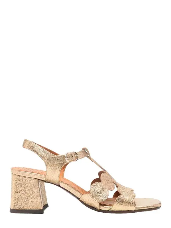 Chie Mihara Scallop-strap Sandals - Gold
