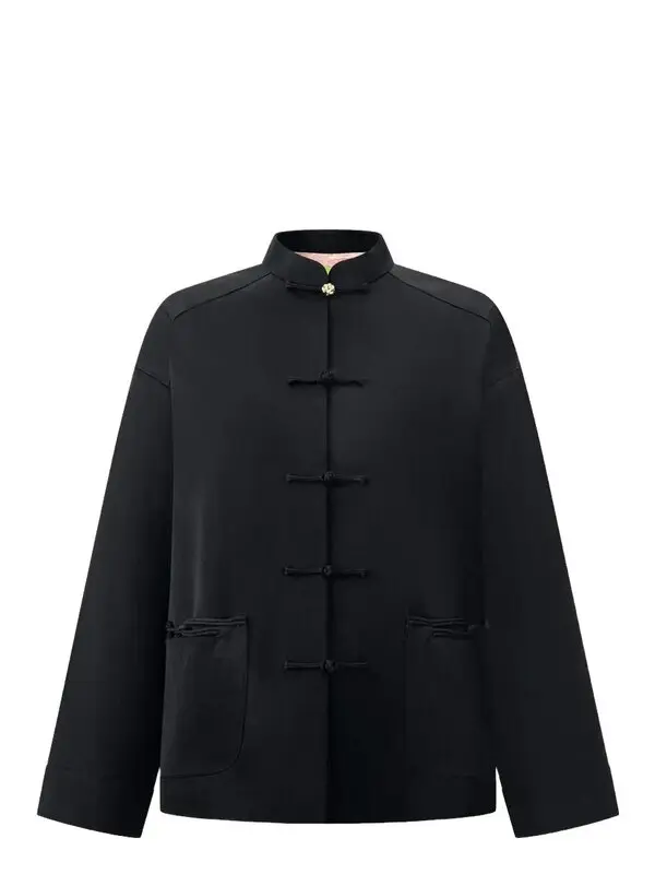 Shanghai Tang Satin Tang Jacket - Black