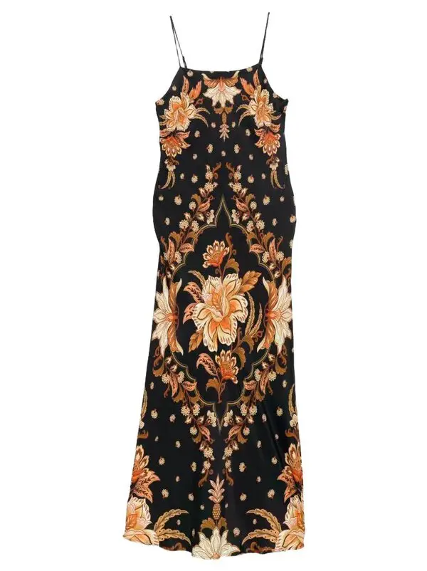 Farm Rio Majestic Garden Maxi Dress - Black