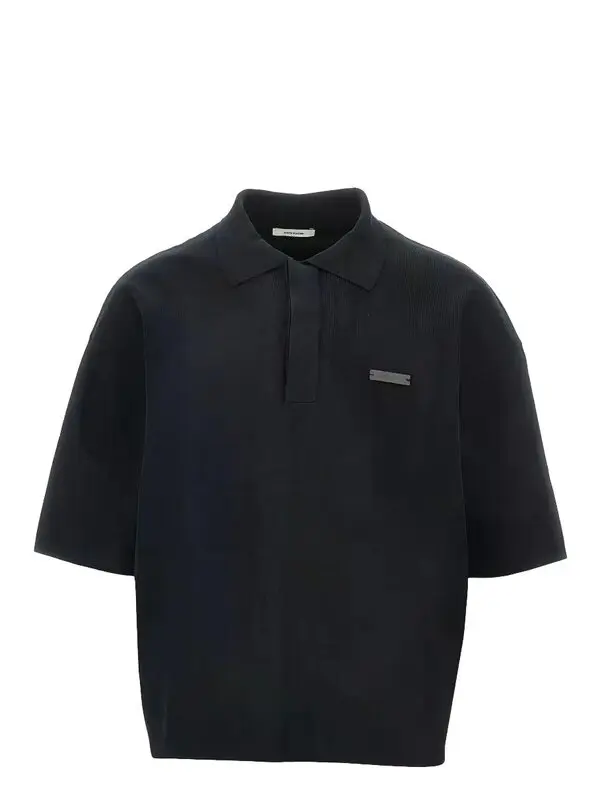 ENTIRE STUDIOS Logo-detail Polo Shirt - Black