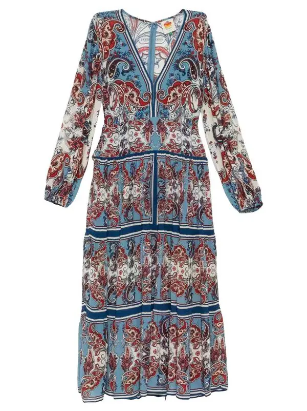 Farm Rio Paisley Maxi Dress - Blue