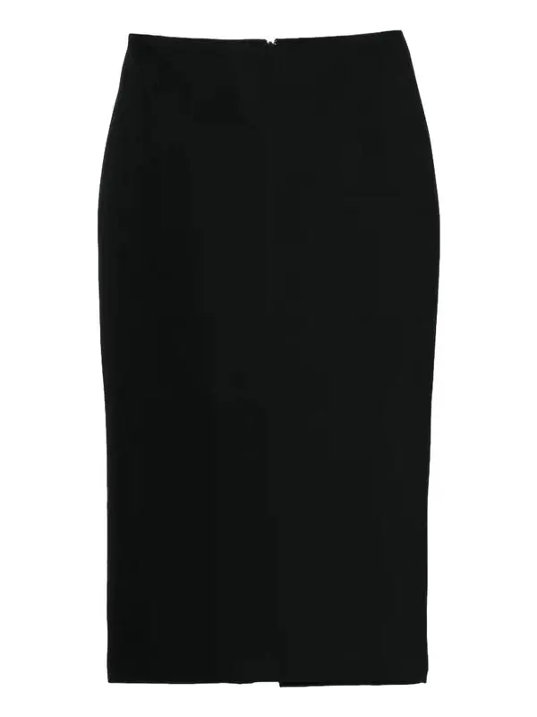 HOUSE OF DAGMAR Stretch Midi Skirt - Black