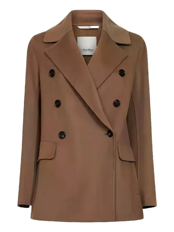 Max Mara Double-breasted Virgin Wool Jacket - Brown