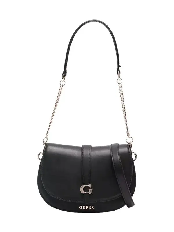Guess Carrie G-logo Shoulder Bag - Black