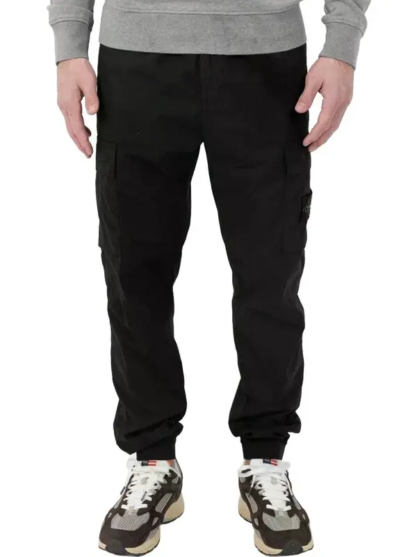 Stone Island Compass Badge Cargo Trousers - Black