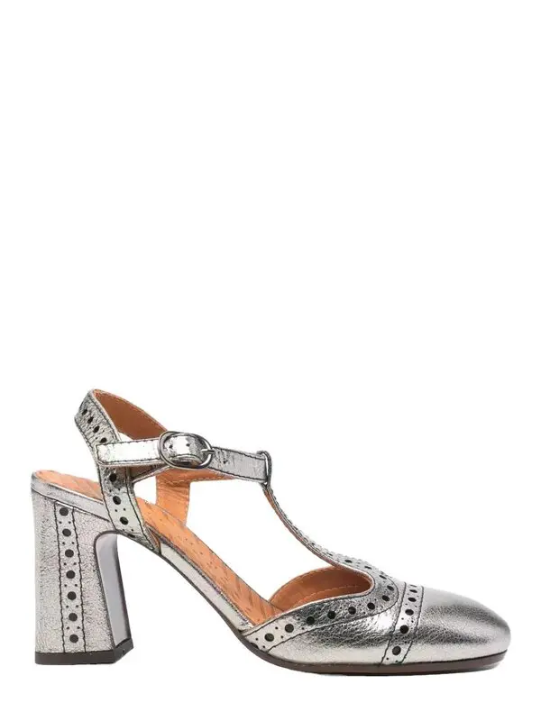 Chie Mihara Mira Perforated Sandals - Silver