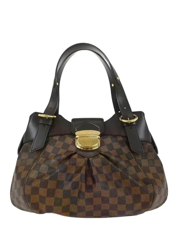 LOUIS VUITTON 2009 Sistina Pm Damier Ebène Canvas Tote - Brown