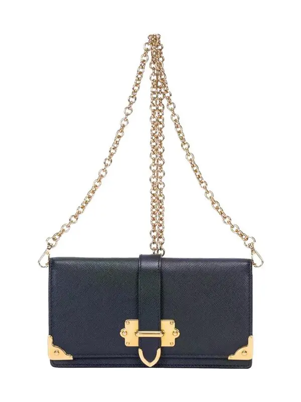 Prada Saffiano Chain Strap Bag - Black