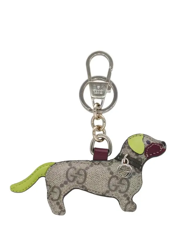 Gucci Dachshund Leather Charm - Neutrals