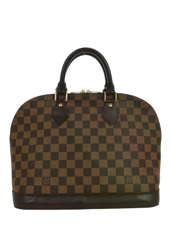 LOUIS VUITTON 2007 Alma Damier Ebène Canvas Tote Bag - Brown
