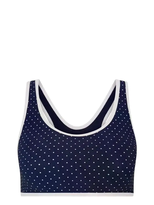 The Upside Spellbound Jade Polka-dots Racerback Sports Bra - Blue