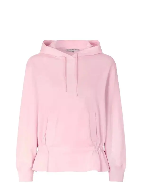 Stine Goya Hooded Pullover With Ruffled Hem - Pink