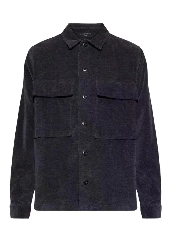 ALLSAINTS Hawker Pocket Button Shirt - Grey