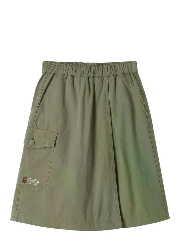 FINGERCROXX Logo-detail Cargo-pocket Skorts - Green