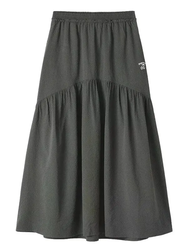 FINGERCROXX Ruffled Maxi Skirt - Grey