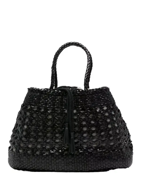 Dragon Diffusion Santa Cano Woven Braided Tote Bag - Black