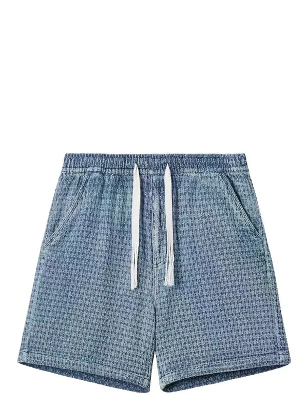 FIVE CM Patterned Drawstring Shorts - Blue