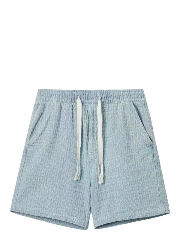 FIVE CM Textured Drawstring Shorts - Blue