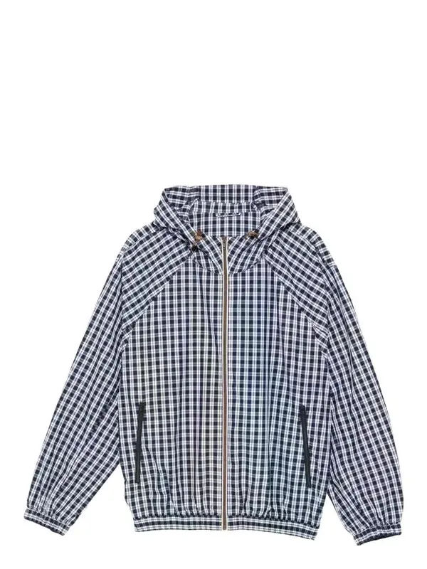 CROQUIS Plaid Hooded Jacket - Blue