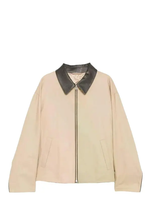 CROQUIS Contrasting Collar Jacket - Neutrals