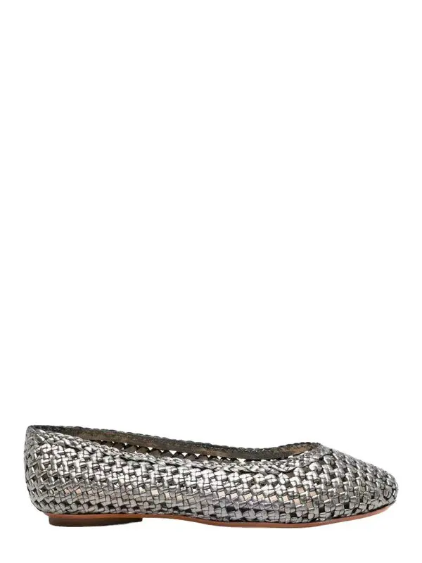 Dragon Diffusion Woven Ballerina Shoes - Silver