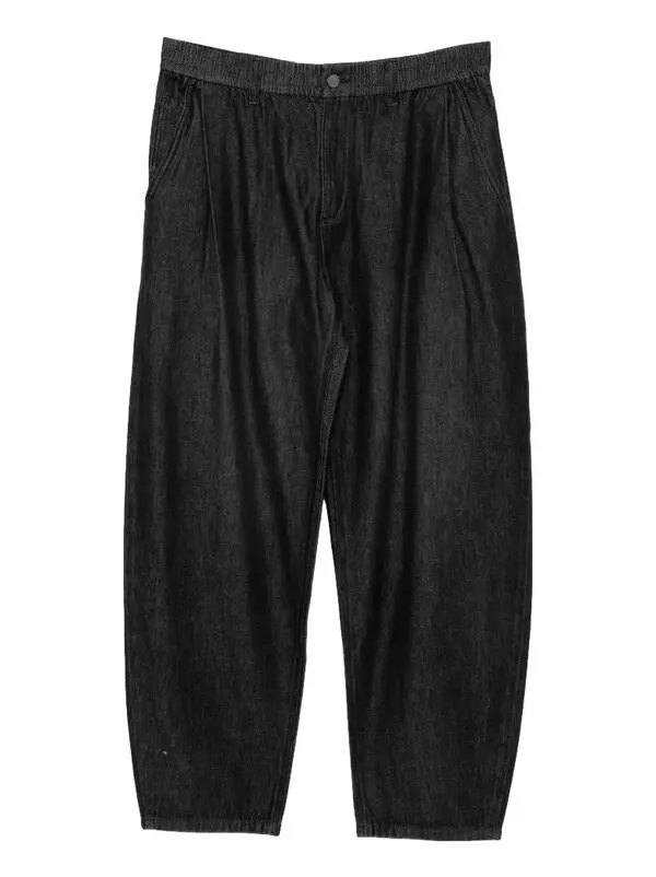 CROQUIS Pleated Loose-fit Jeans - Black