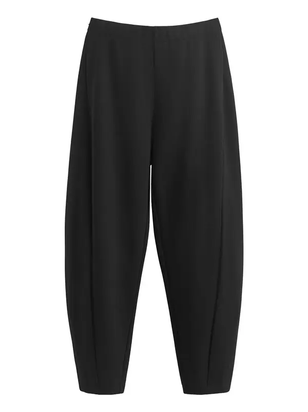 Cuyana Ponte Barrel Pant - Black