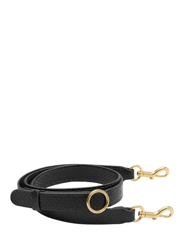 Cuyana Adjustable Leather Luggage Strap - Black
