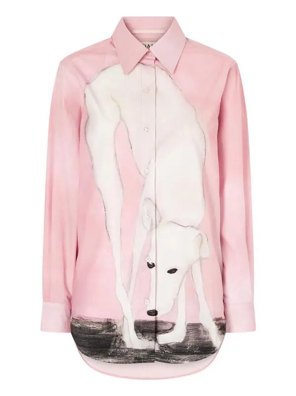 S.S.DALEY Lurcher Printed Cotton-poplin Shirt - Pink