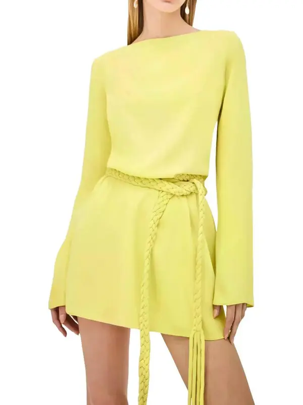 Alexis Angelie Braided Mini Dress - Yellow