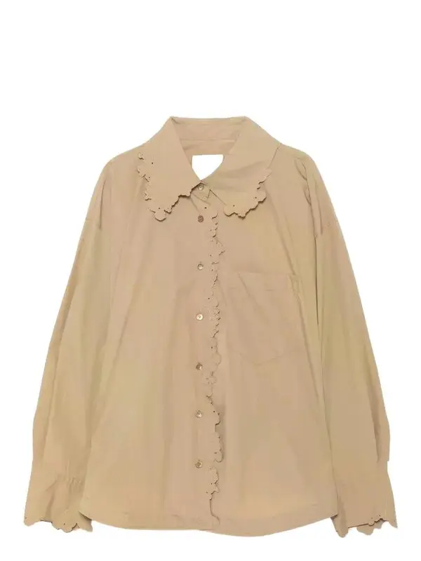JNBY Floral-embroidered Shirt - Neutrals