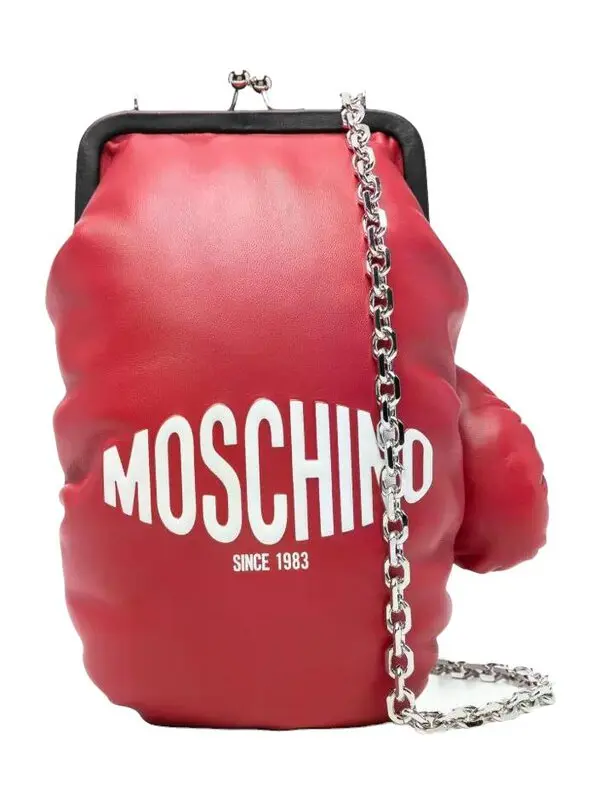 Moschino Boxing Glove Chain Shoulder Bag - Red