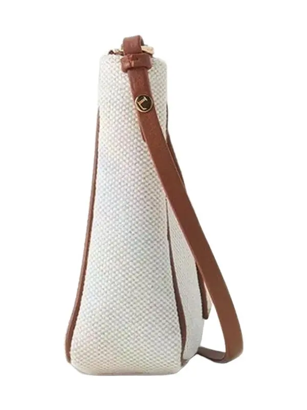 LANVIN Embroidered-logo Crossbody Bag - Neutrals