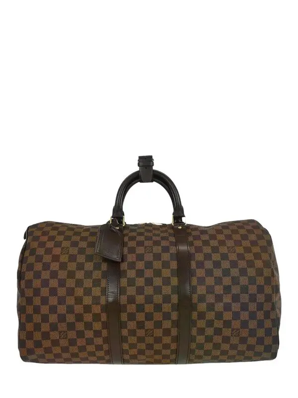 LOUIS VUITTON 2007 Keepall 50 Damier Ebène Travel Duffle Bag - Brown