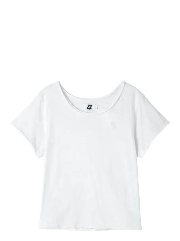 Izzue Raw-edge T-shirt - White