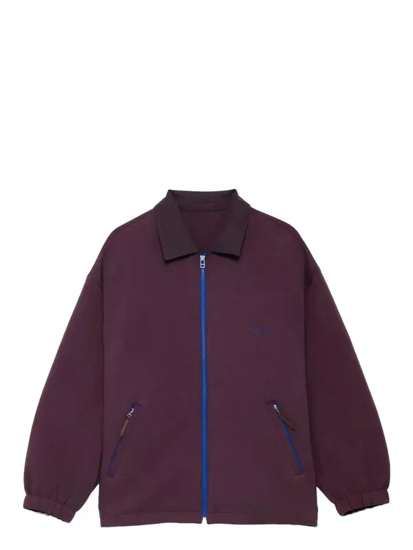 CROQUIS Logo-embroidered Zip-up Jacket - Purple