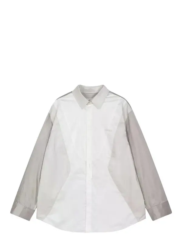 CROQUIS Color-block Long-sleeve Shirt - Neutrals
