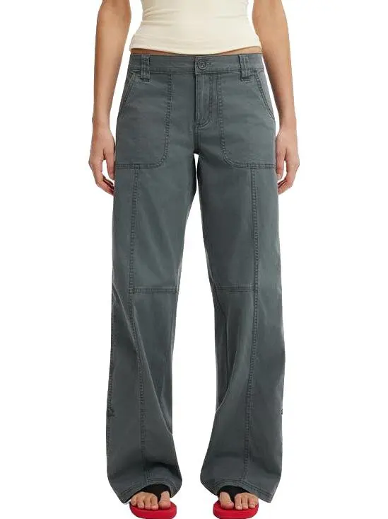 COTTON ON Lexi Low Rise Utility Pant - Dark Shadow