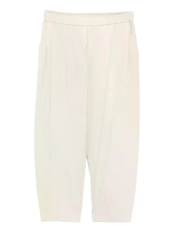 CROQUIS Tapered Drawstring Trousers - Neutrals