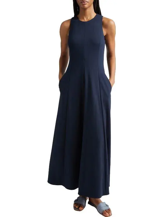 Eleventy Open Knit Sleeveless Maxi Sweater Dress - Blue